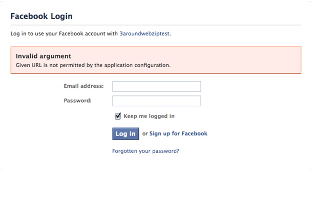 Api Error Code 191 Invalid Argument On Using Facebook Login